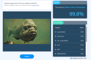 Video of fishes with human face is AI-generated